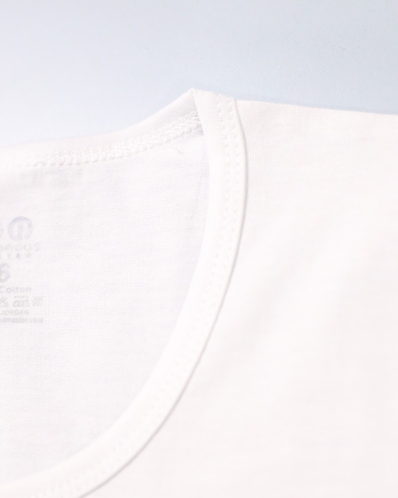 Plain White Under Vest - 2 Pieces - Daraghmeh