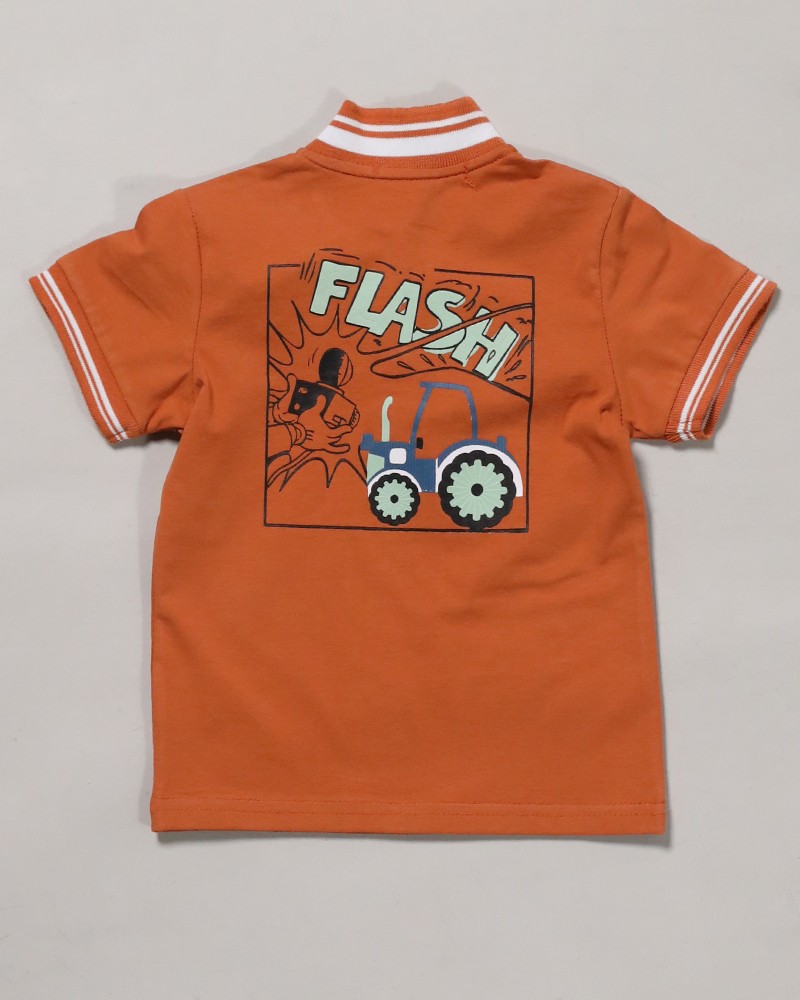 Baby Cotton Blouse With "FLASH" Print - Daraghmeh
