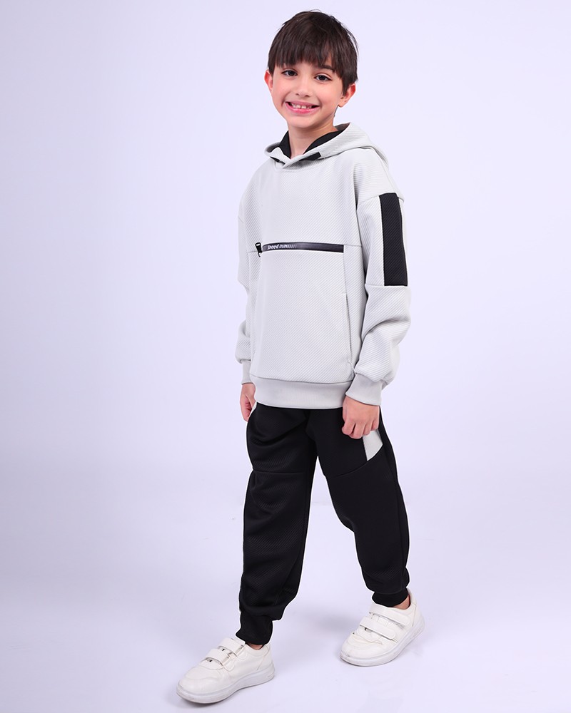 Boy's Tracksuit With "SPEED RUN" Print - Daraghmeh
