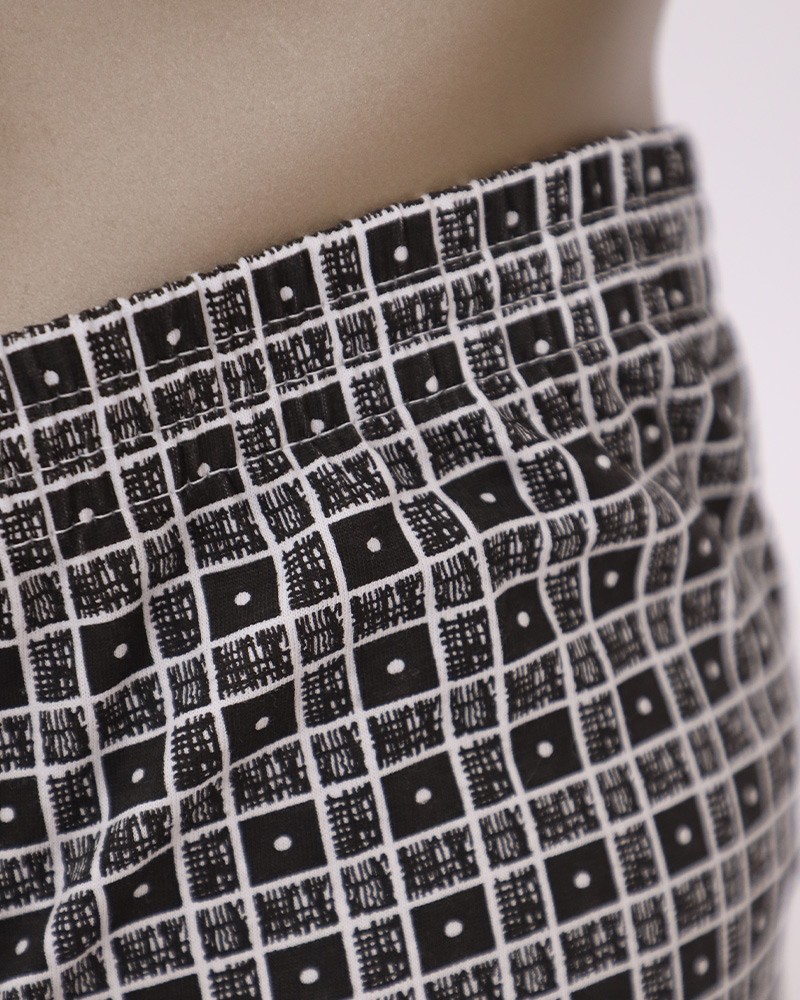 Cotton Boxer In Squares And Dots Design - Daraghmeh