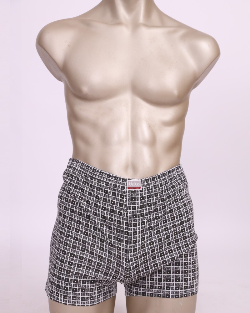 Cotton Boxer In Squares And Dots Design - Daraghmeh