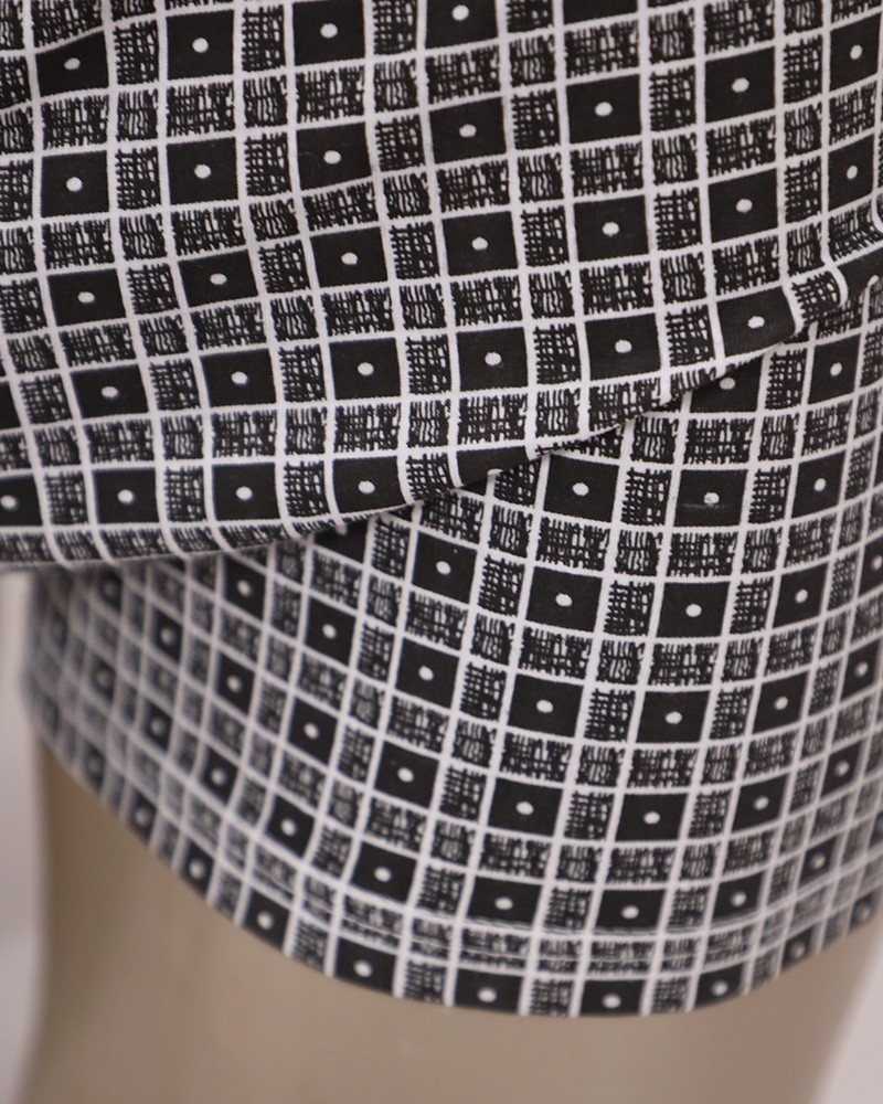 Cotton Boxer In Squares And Dots Design - Daraghmeh