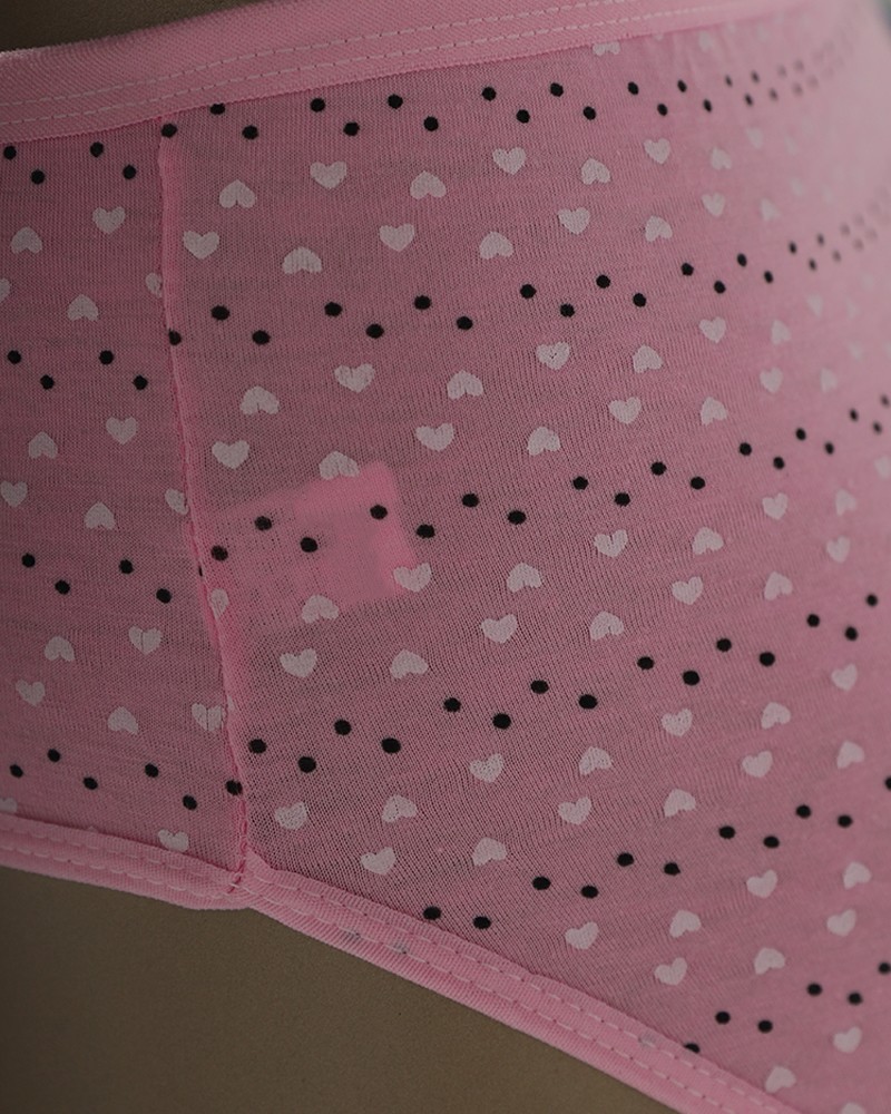 Cotton Panties With Love Hearts Print - Daraghmeh